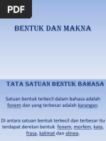 Bentuk Kata Dan Makna Kata | PDF | Seni & Disiplin Bahasa