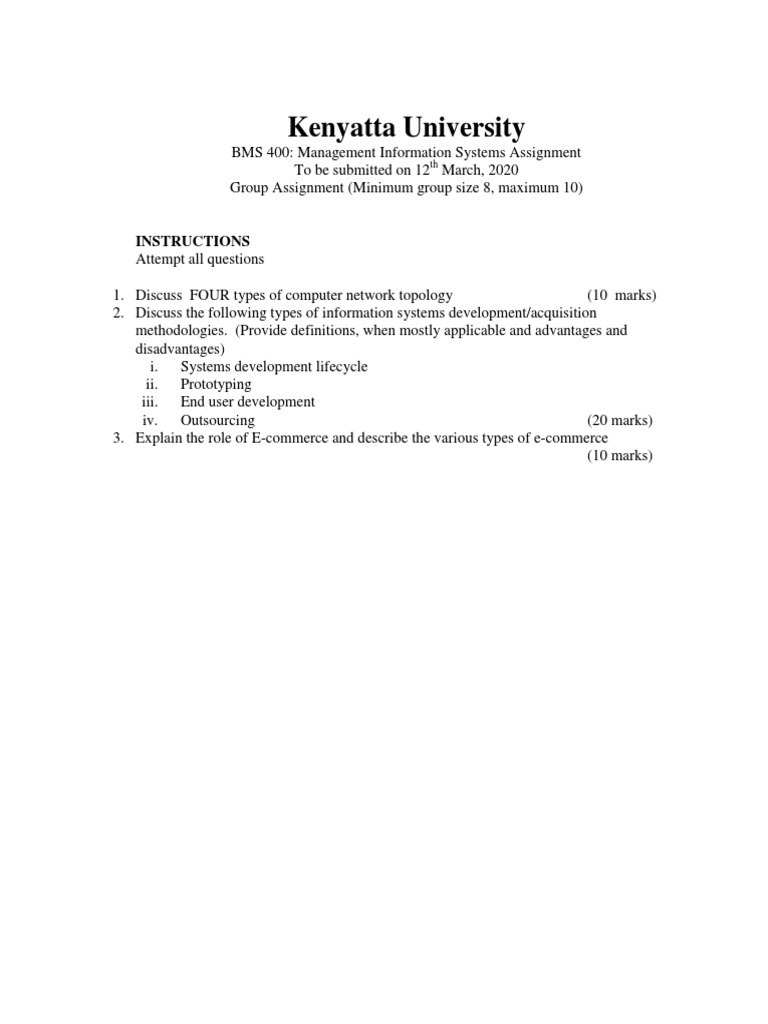 BMS 400 Assignment | PDF