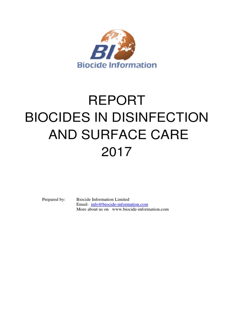 Biocides In Disinfection And Surface Care Pdf Disinfectant Bleach