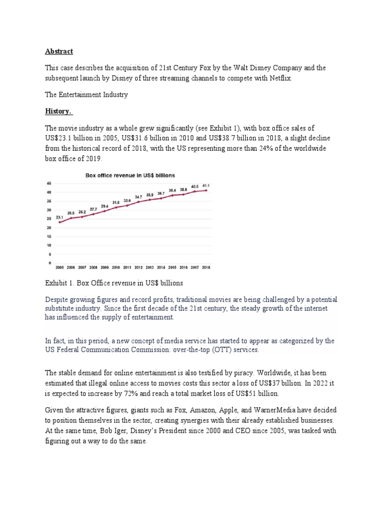Disney's Acquisition of 21st Century Fox | PDF | 21st Century Fox | The ...
