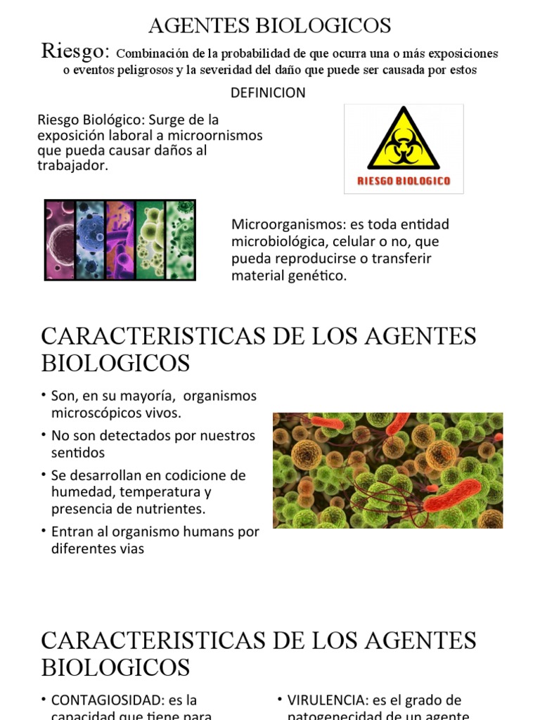 AGENTES BIOLOGICOS Concepto y Caracteristicas | PDF | Salud y bienestar ...
