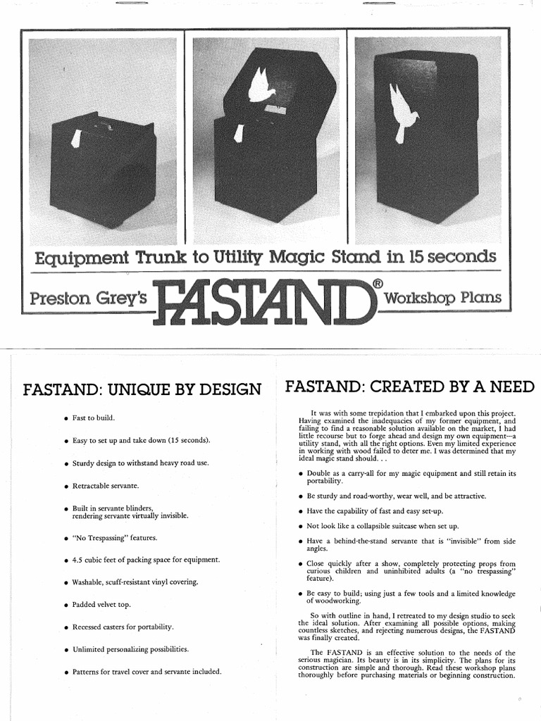 Fast Plans For Magicians Table | PDF