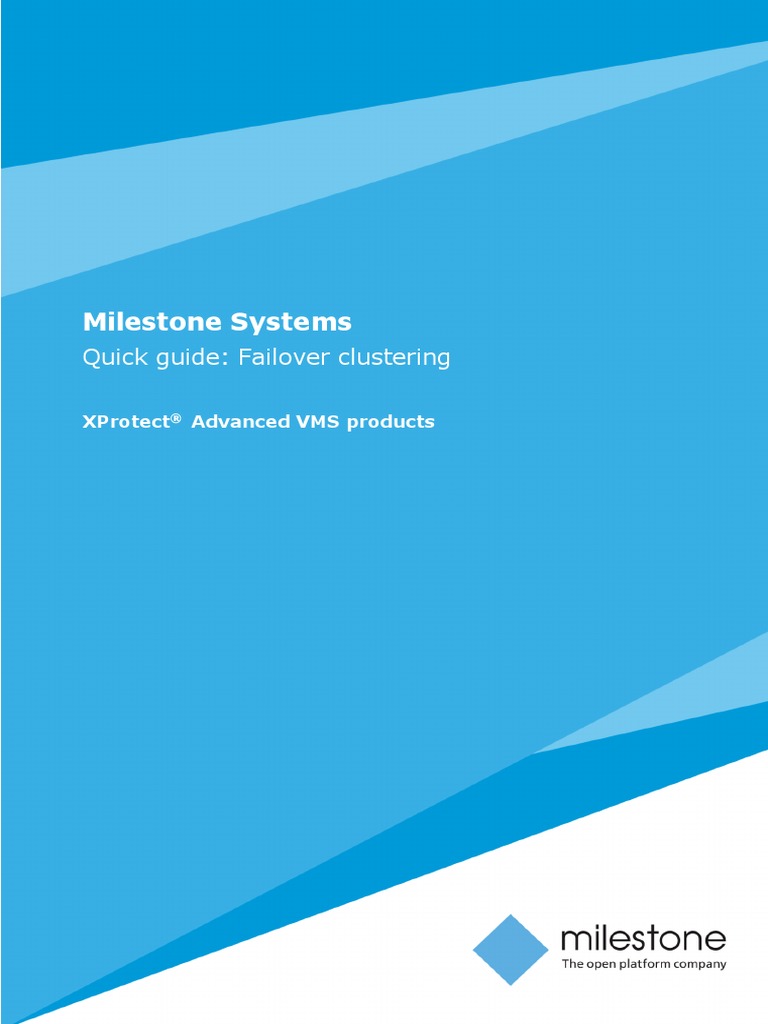 Milestone Systems: Quick Guide: Failover Clustering | PDF | Computer Cluster | Microsoft Sql Server