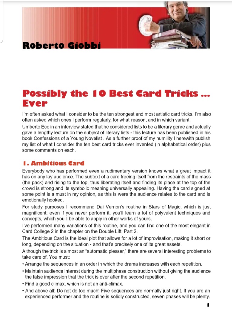Best 10 Card Tricks | PDF