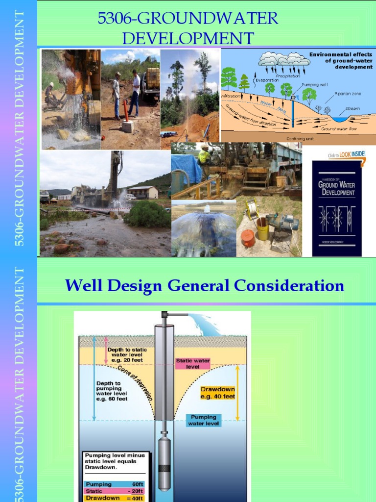 Groundwater Development and Well Design | PDF | Drilling Rig | Casing ...