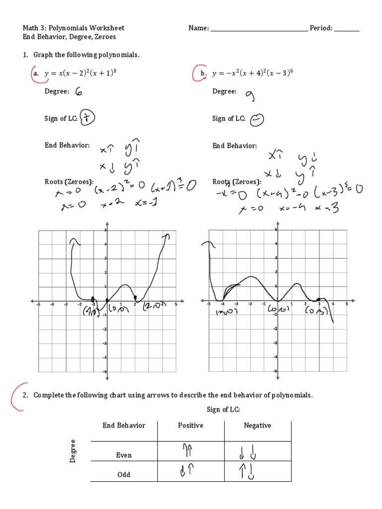 A43 Polynomial Worksheet | PDF