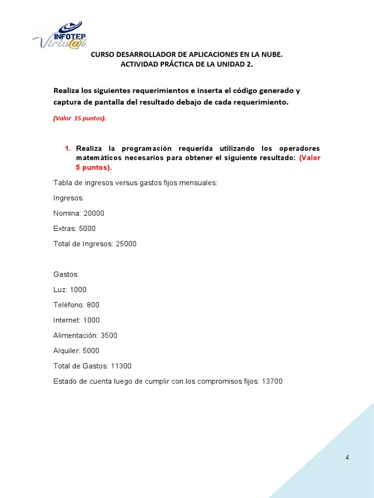 Actividad Unidad 2 | PDF