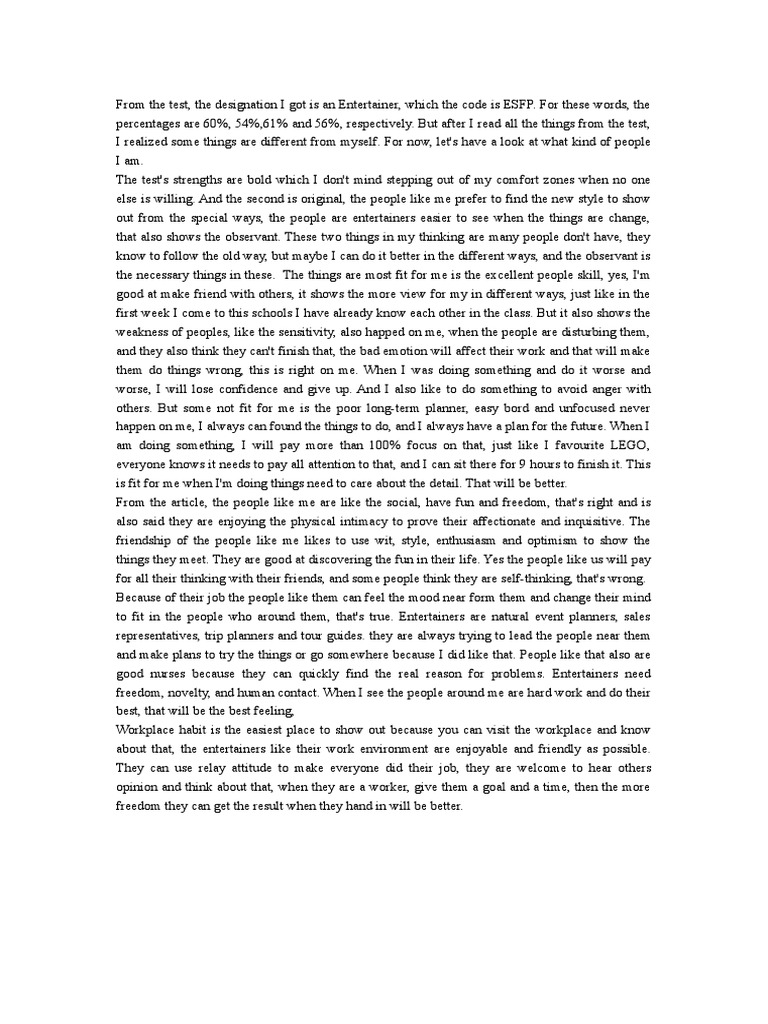 16 Personalities Reflection Booklet | PDF | Human Nature | Psychology