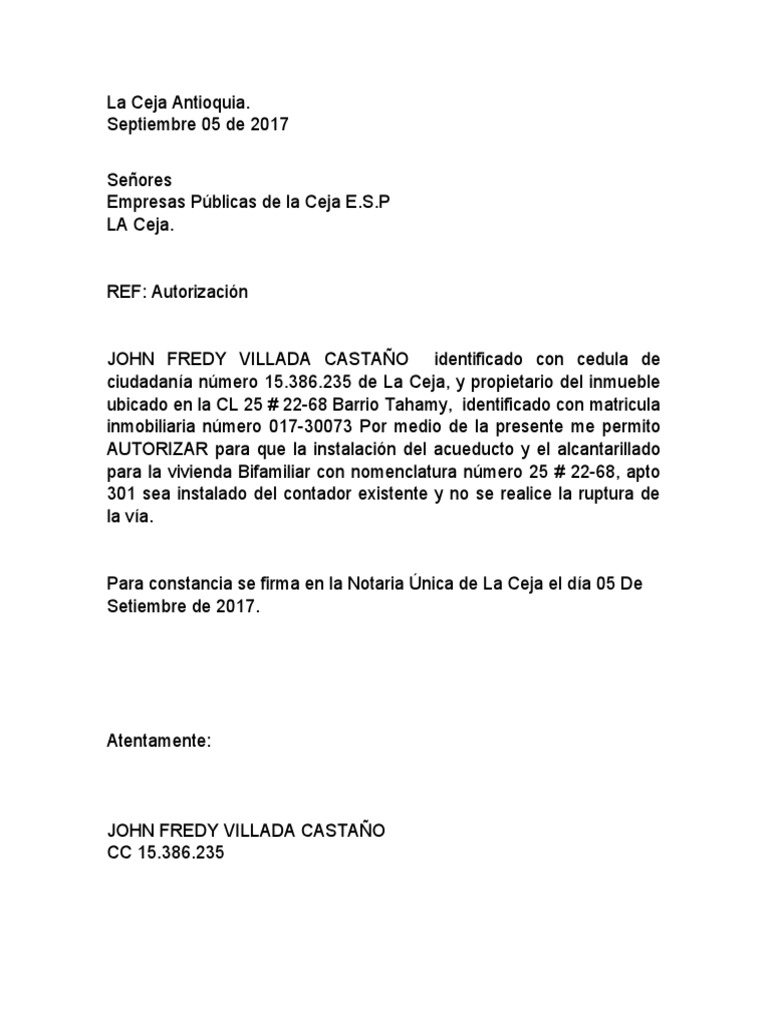 Carta A Epm | PDF