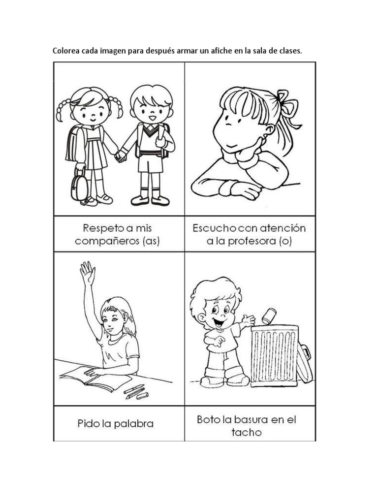 1° Básico. Dibujos para Colorear Decàlogo | PDF