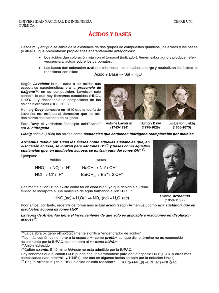 Acidos-Base Resumen PDF | PDF | Ph | Ácido