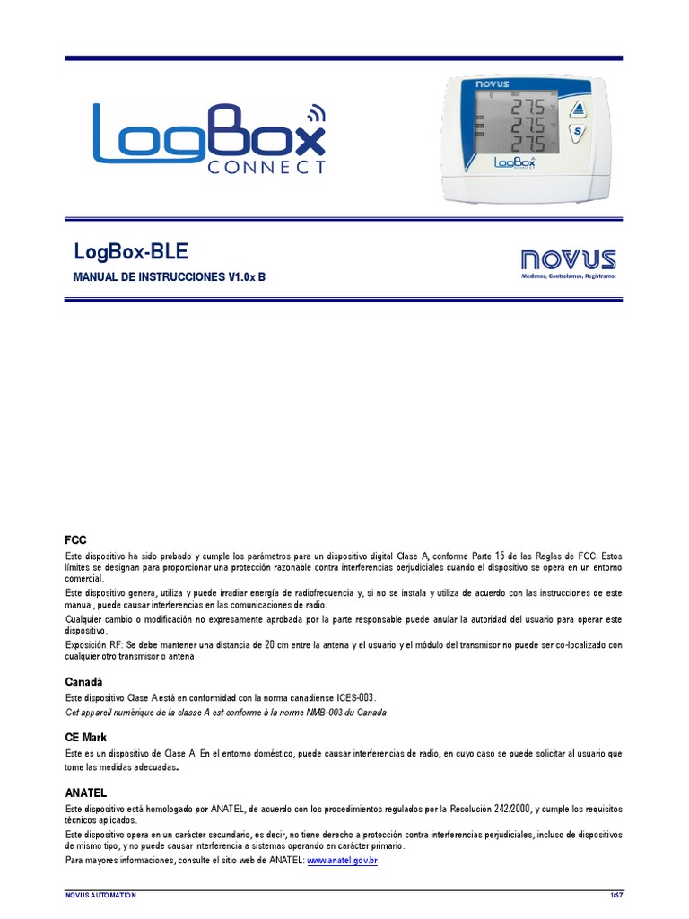 Manual LogBox-BLE: Guía de Uso | PDF | Sensor | Smartphone