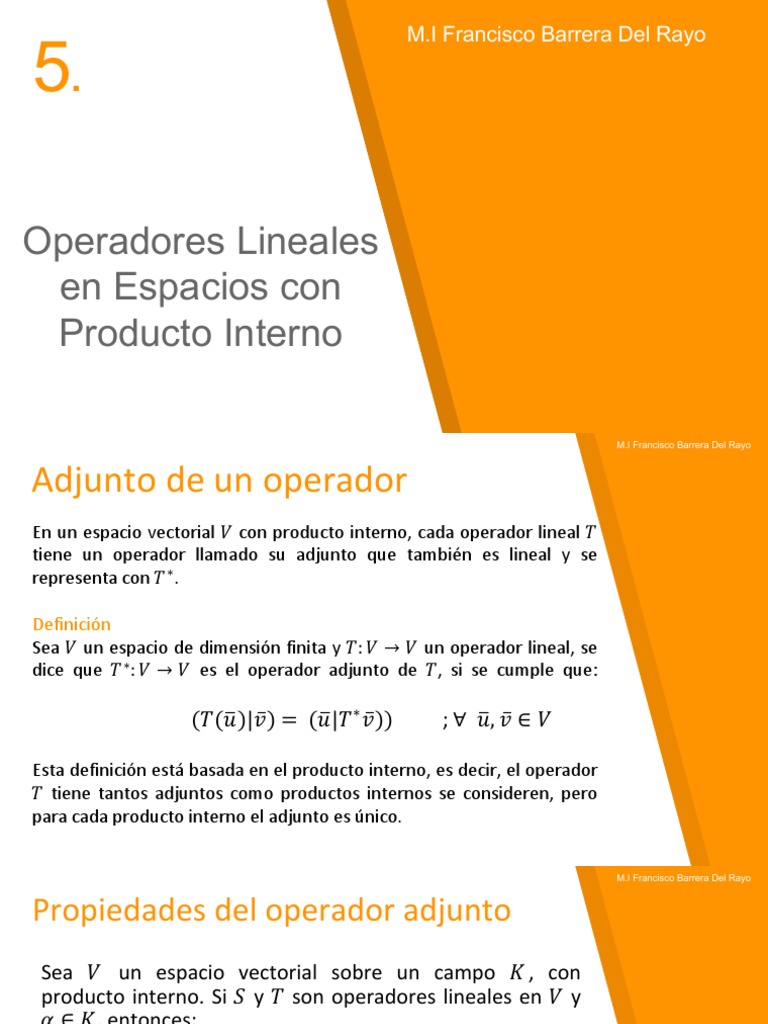 Operadores Lineales Con PI | PDF | Mapa lineal | Valores propios y ...