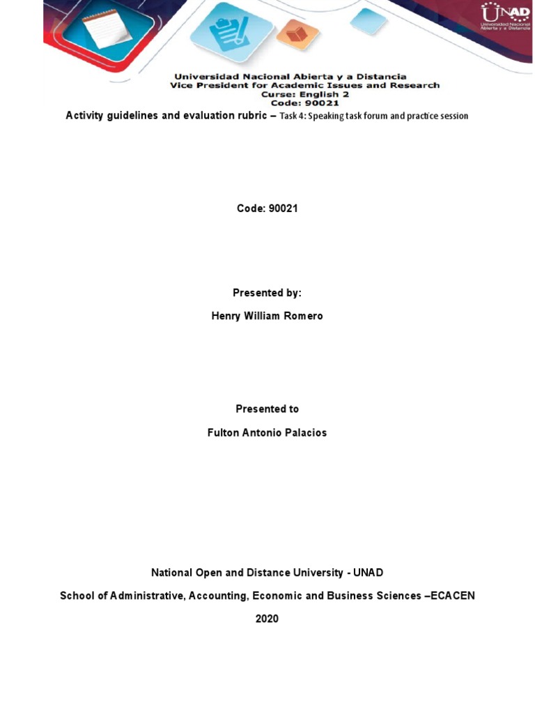 Task 4: Speaking Task Forum and Practice Session | PDF | Business