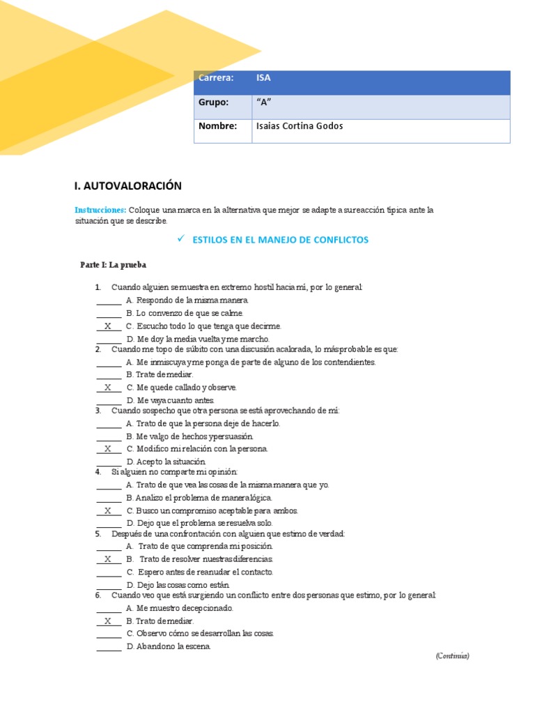 Ejercicios Conflicto y Negociación-Isaias CG. | PDF