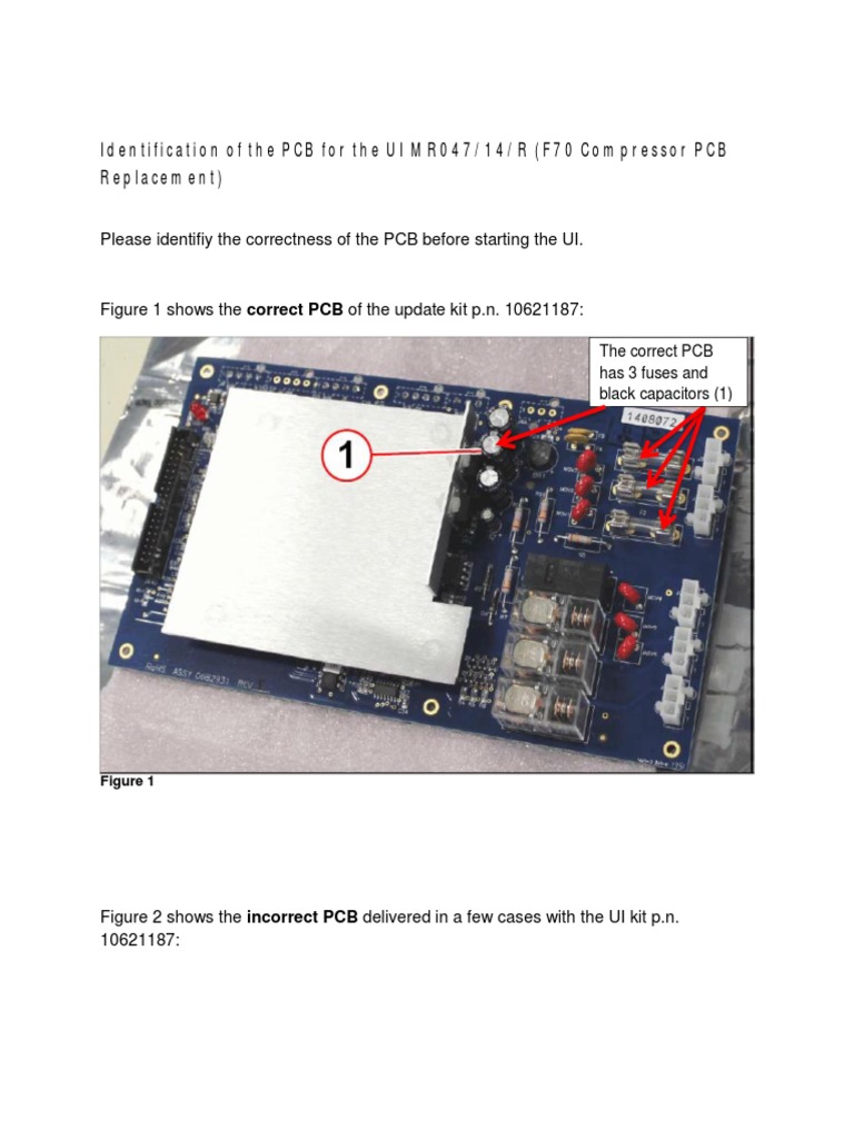 Identification of The PCB For The UI MR047 - 14 - R | PDF