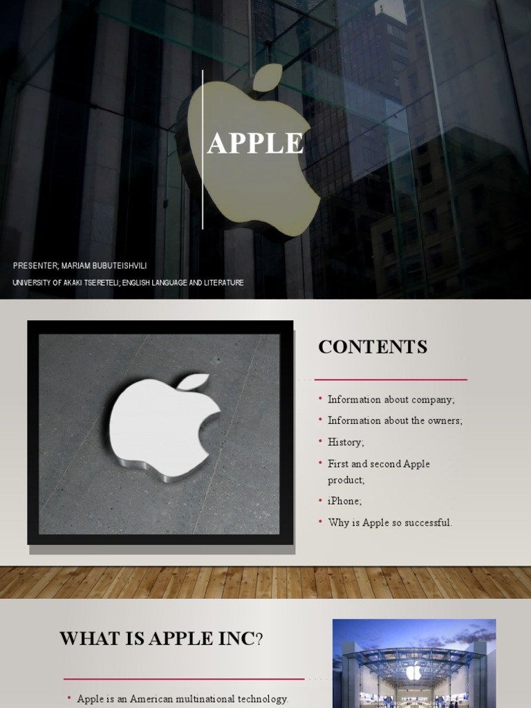 Apple: Presenter Mariam Bubuteishvili | Download Free PDF | Apple Inc ...