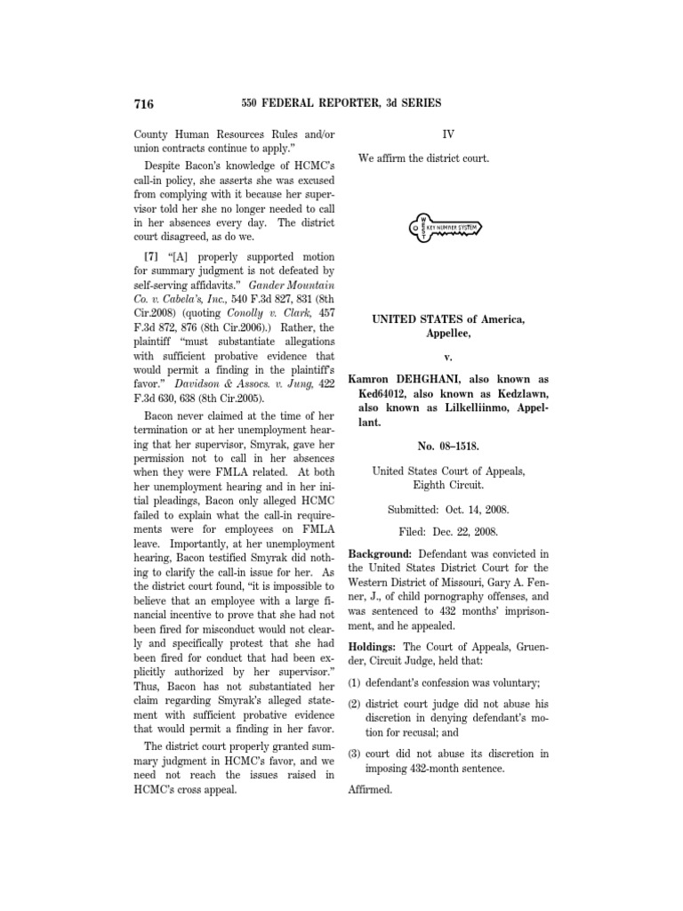 Co. v. Cabela's, Inc., 540 F.3d 827, 831 (8th: 550 Federal Reporter, 3D ...