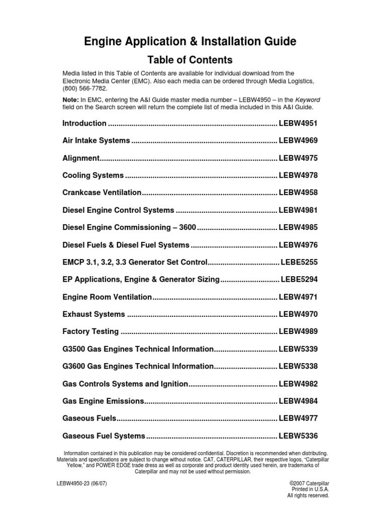Engine Application & Installation Guide | PDF | Diesel Engine | Engines
