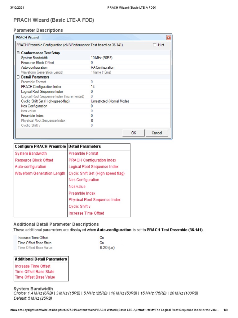 PRACH Wizard (Basic LTE-A FDD) | PDF | Computer Science | Computer Engineering
