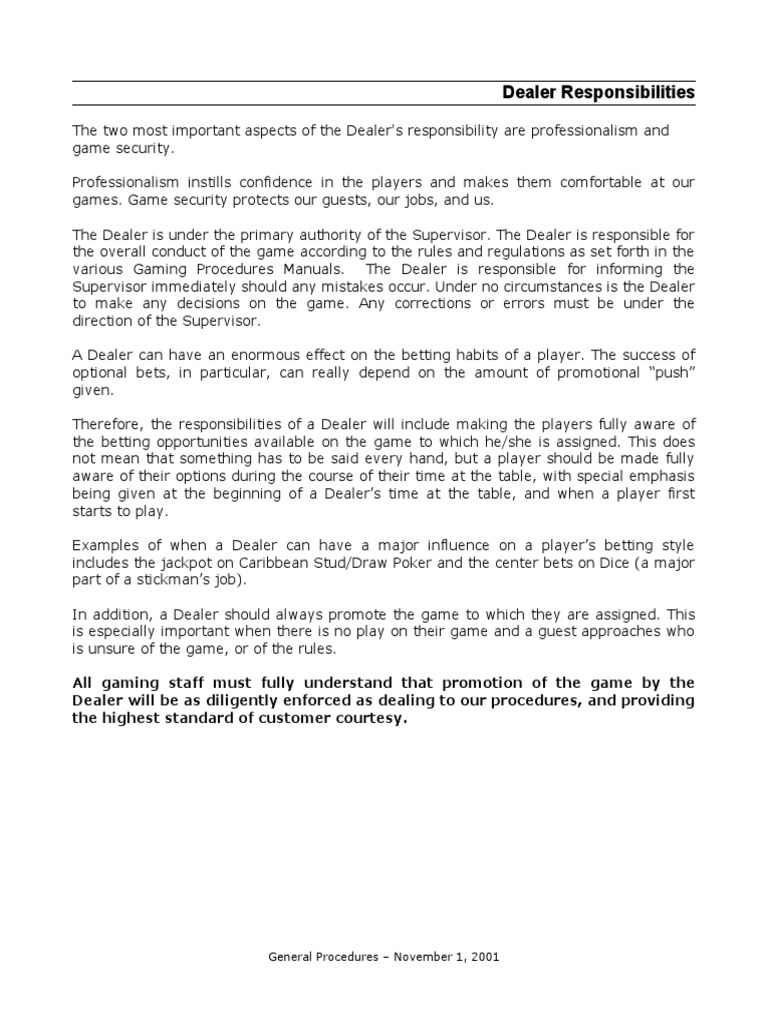 GP05 Dealer Responsibilities | PDF