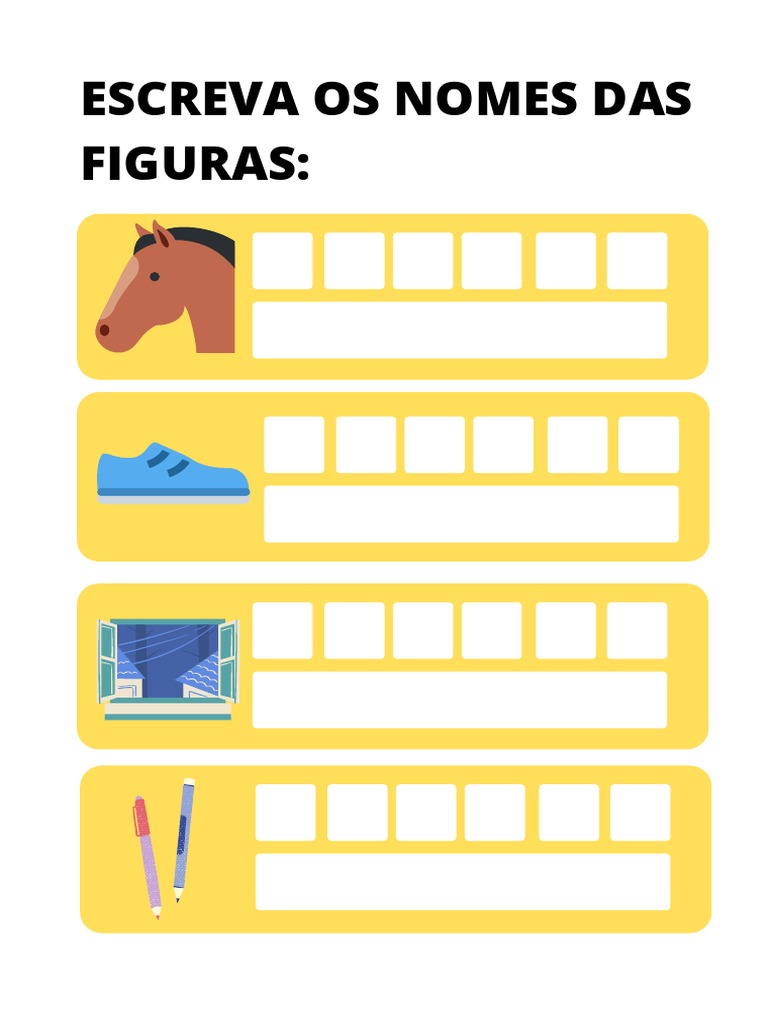 Escreva Os Nomes Das Figuras | PDF