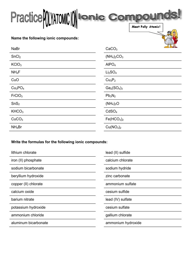 Ionic Compounds Worksheet-Iii | PDF
