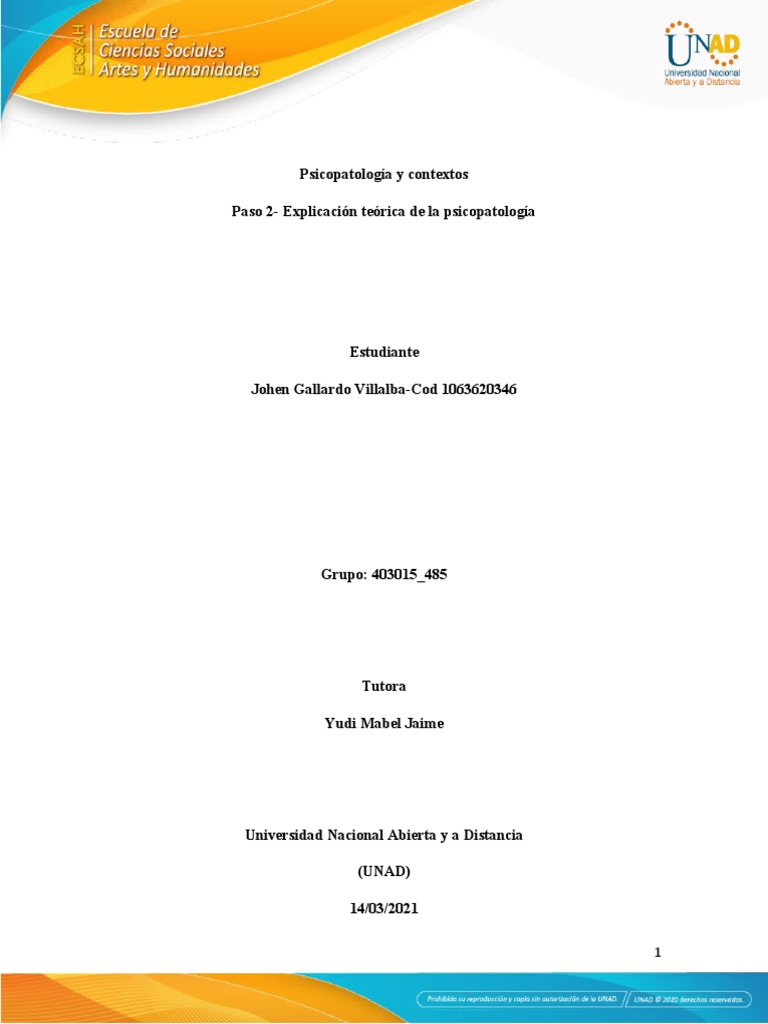 Anexo 1 - Matriz Estudio de Caso - Paso 2 | PDF | Psicopatología | Ansiedad