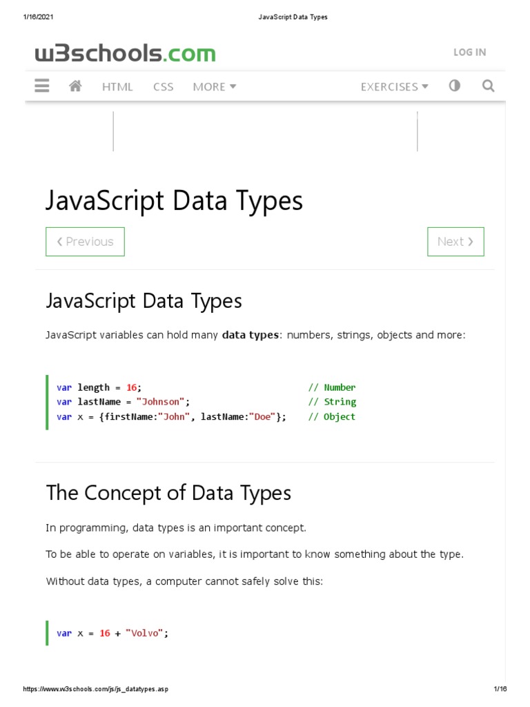 Javascript Data Types Pdf Boolean Data Type Java Script 3878
