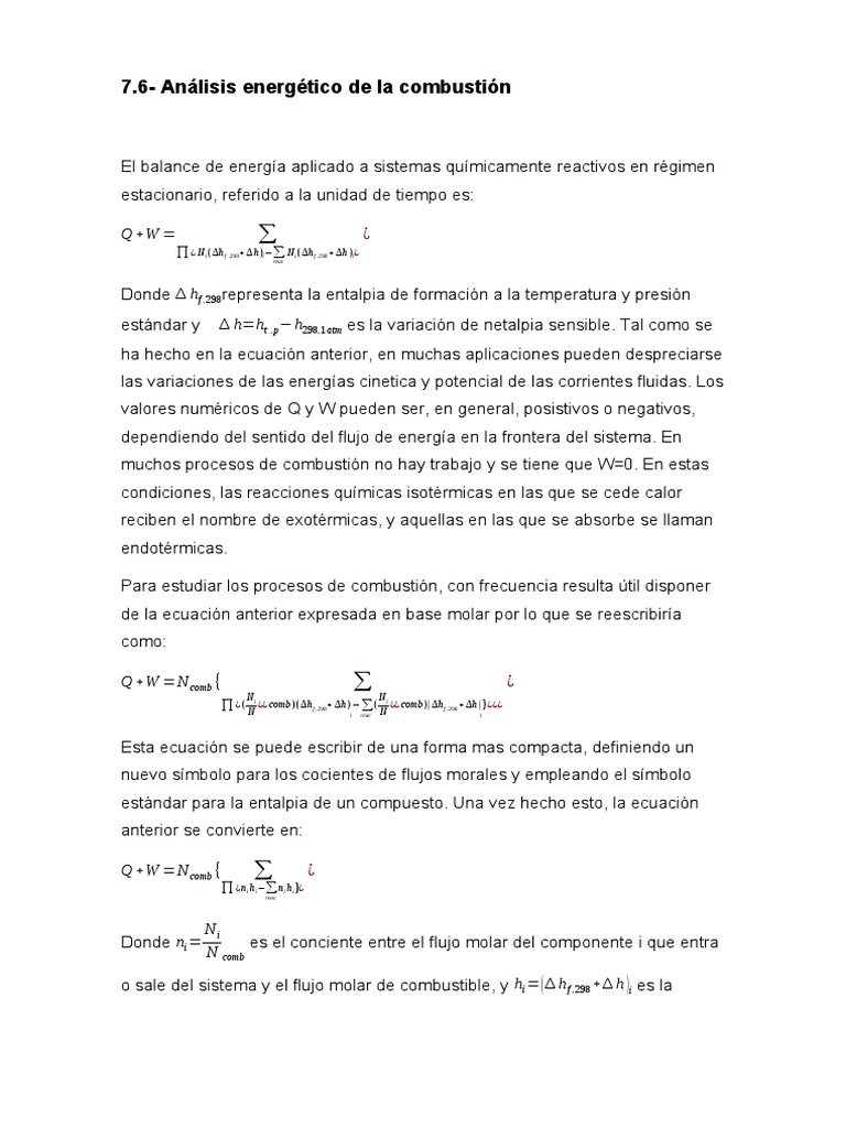 Termo p3 7.6-7.9 | PDF | Combustión | Ingeniería de Procesos Químicos