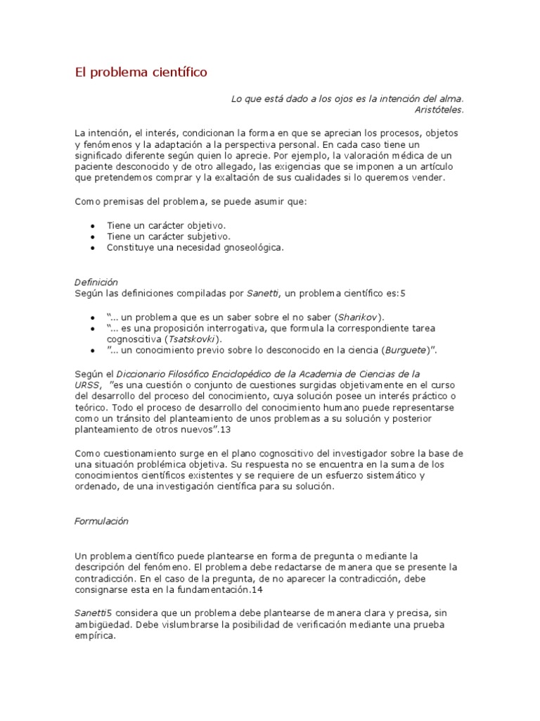 El Problema Científico Ejemplos | PDF | Síndrome de Down | Conocimiento