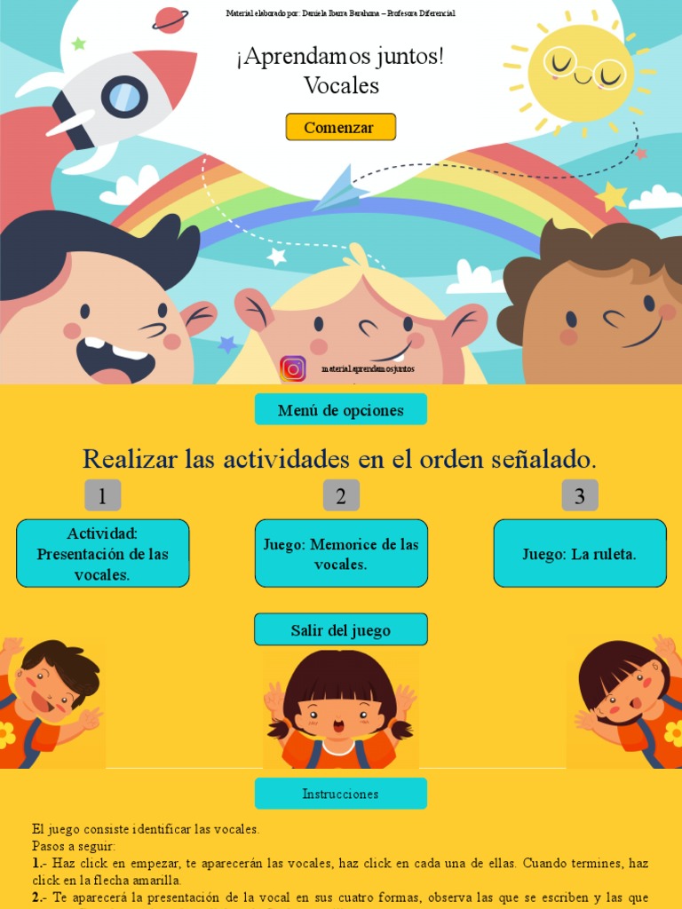 Actividades Interactivas de Vocales | PDF | Ocio | Deportes
