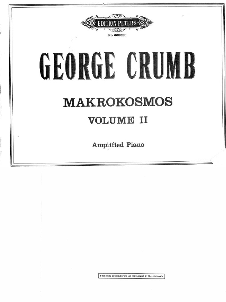 CRUMB, George - Makrokosmos Vol. 2 | PDF