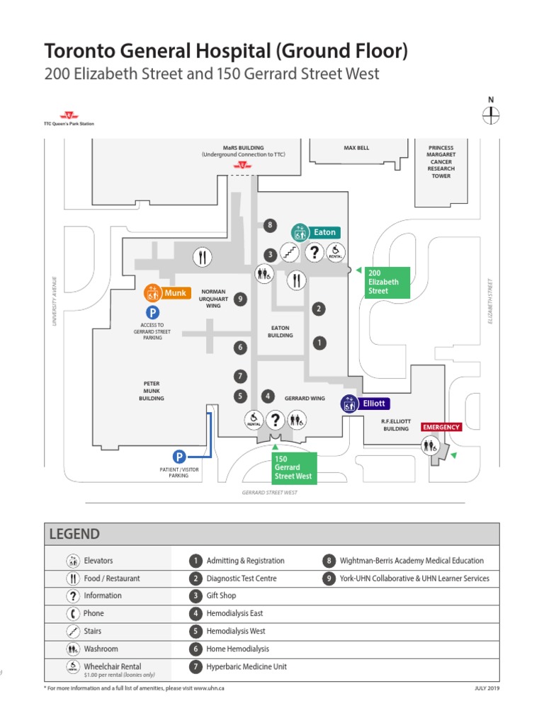 Toronto General Hospital (Ground Floor) : 200 Elizabeth Street and 150 ...