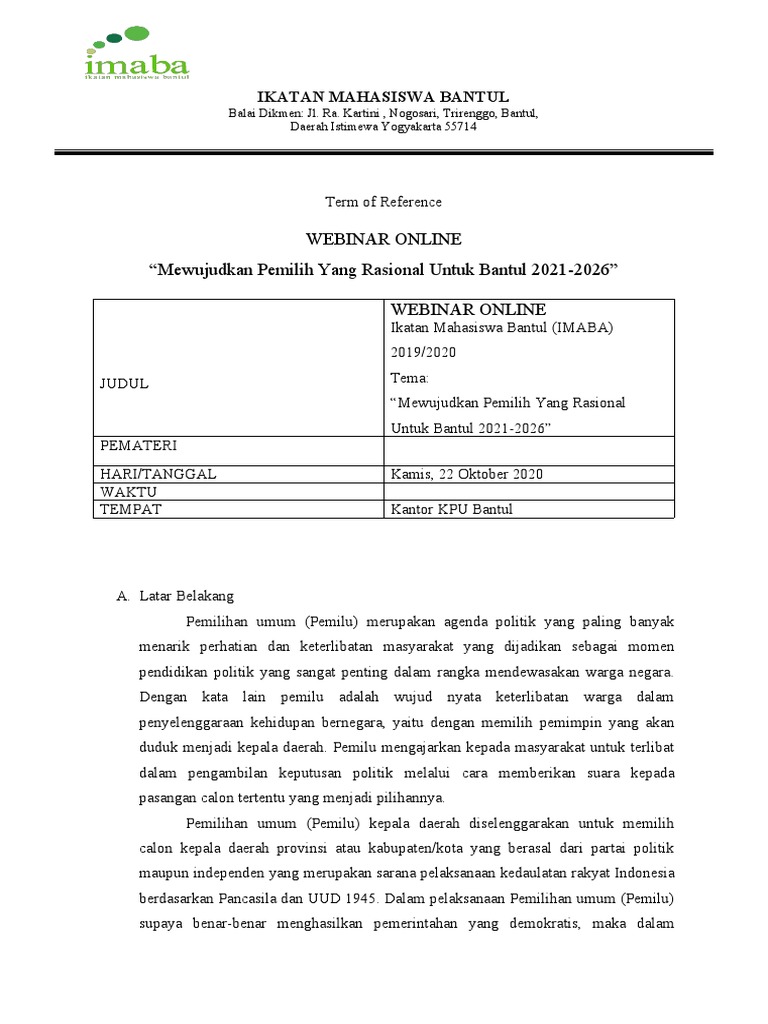 ToR Webinar Online | PDF