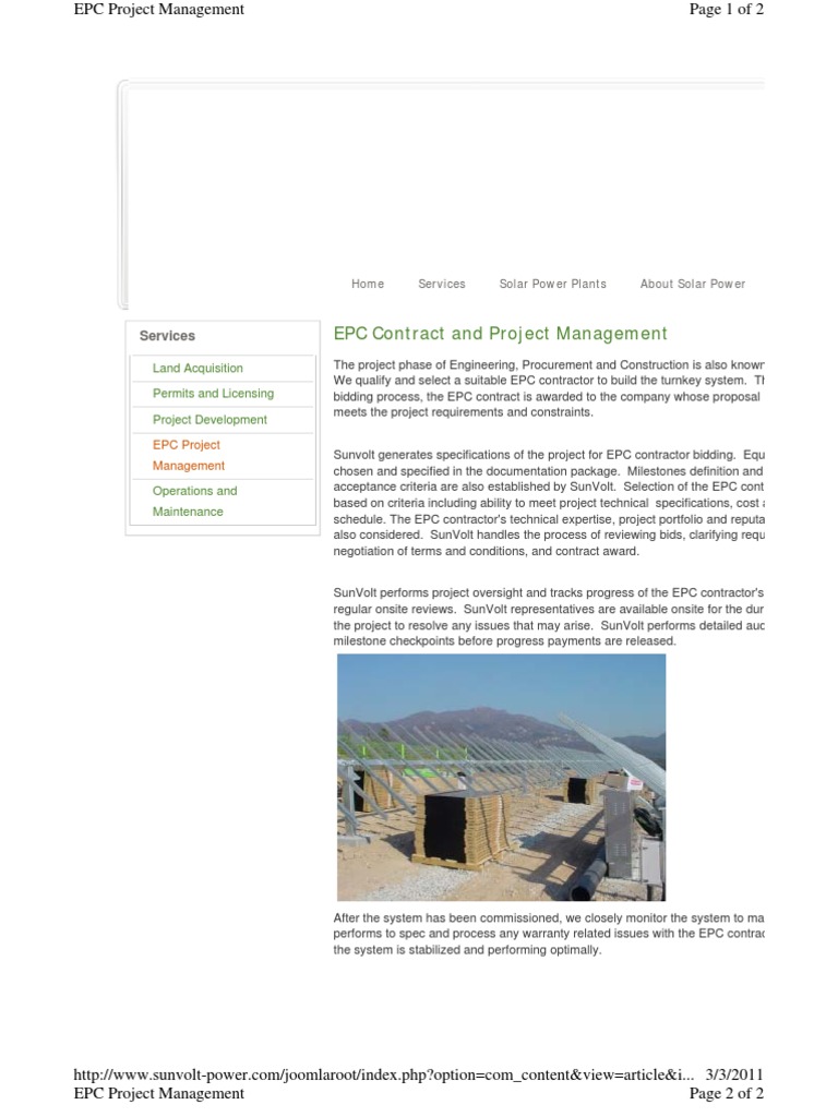 EPC Contract and Project Management How To Reach Milestones | PDF ...