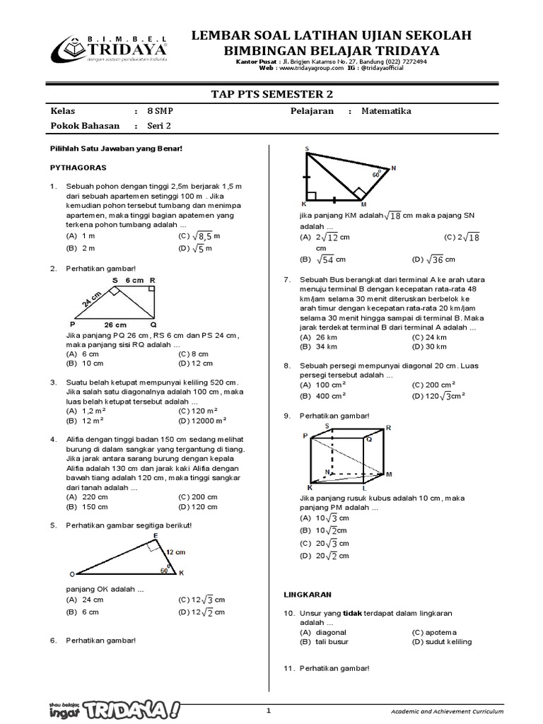 8 - Mat - Tap Pts Sem 2 Kurtilas Seri 2 Pekan 2 | PDF