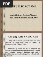 Anti-VAWC Act Tagalog | PDF