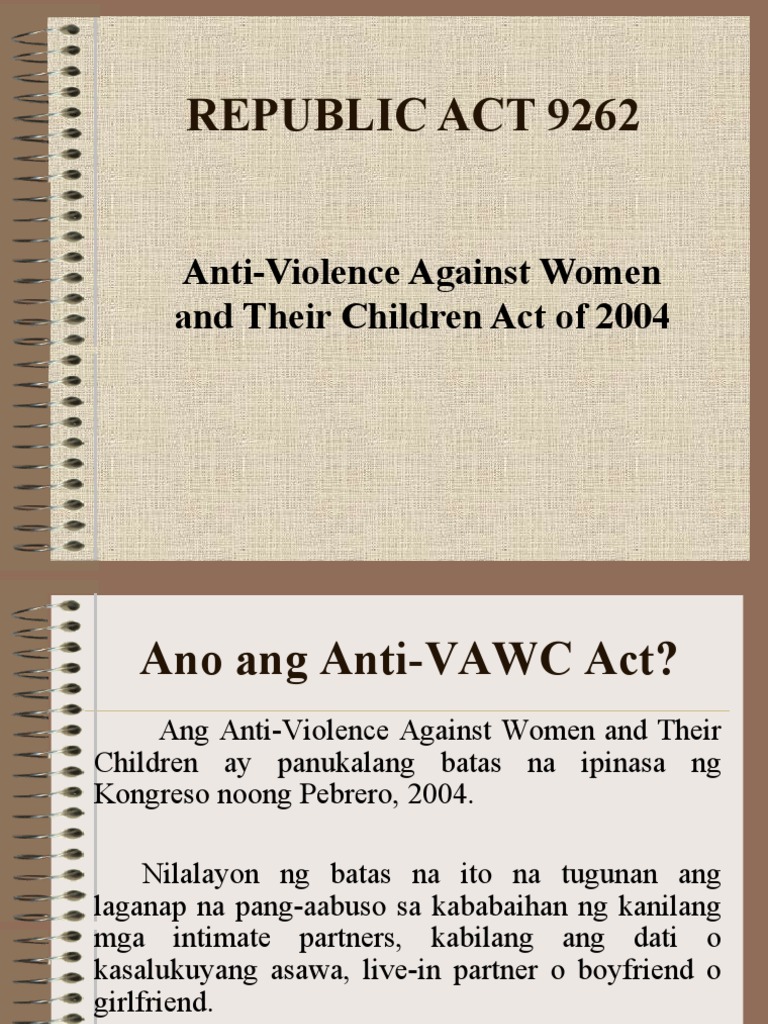 VAWC - Filipino | PDF