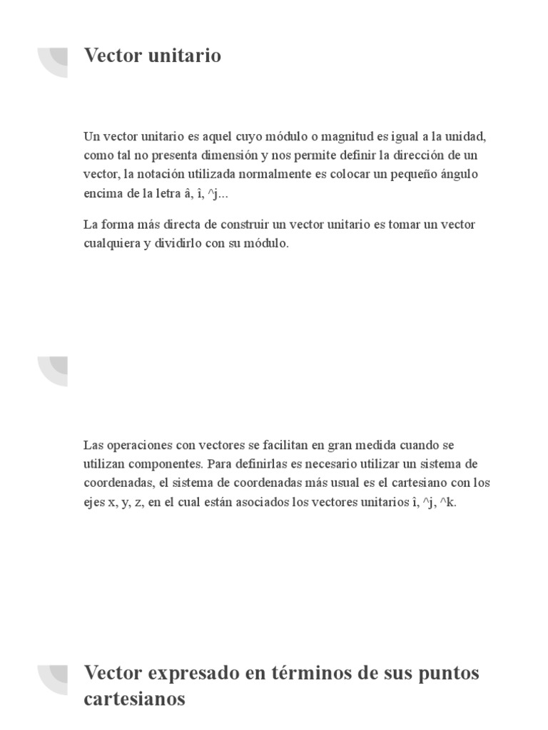 Vectores Unitarios | PDF