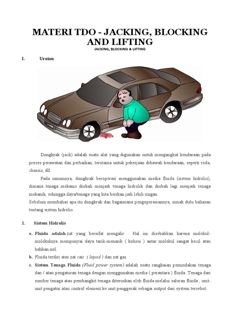 Materi Jacking, Lifting Dan Blocking | PDF