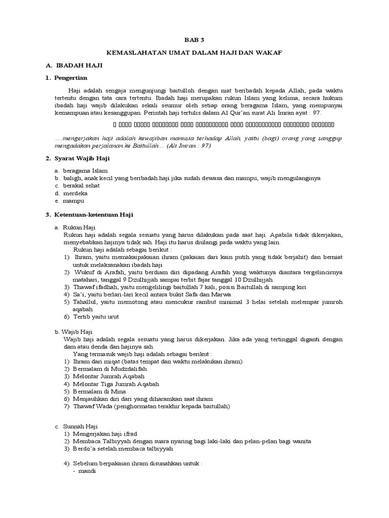 BAB 3 Haji Zakat Dan Wakaf | PDF