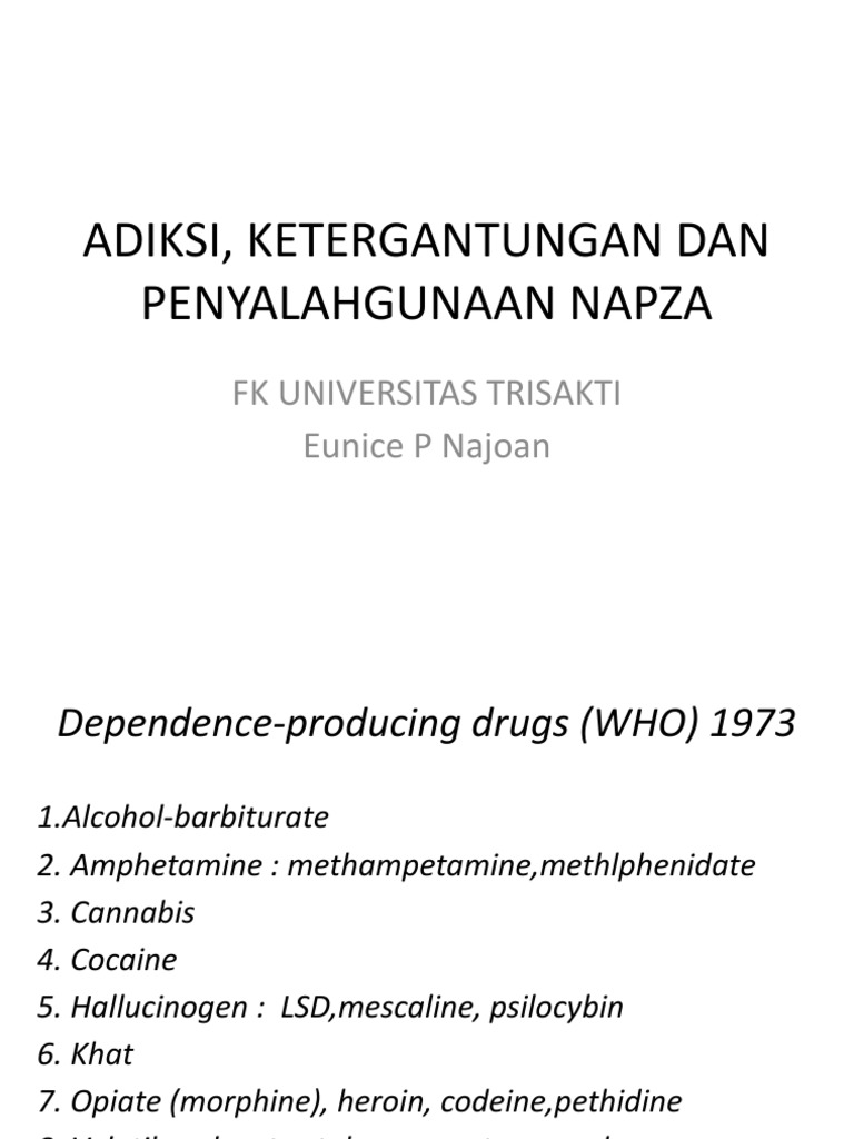 Penyalahgunaan dan Terapi Napza | PDF