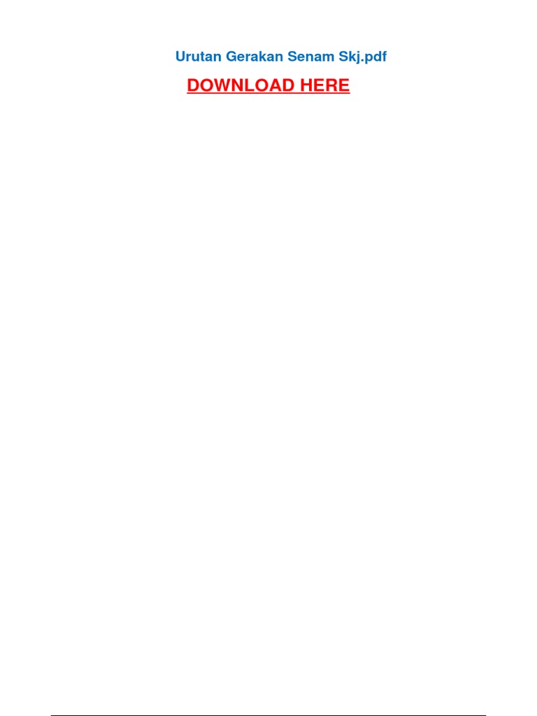 Urutan Gerakan Senam SKJ | PDF