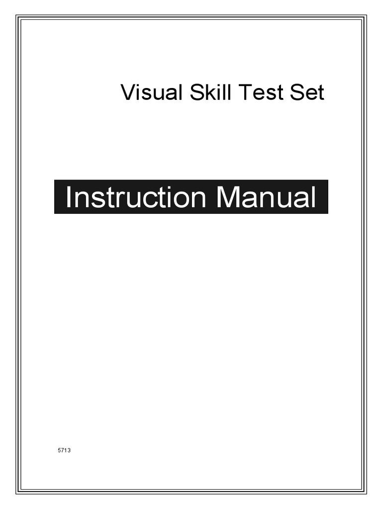 Visual Skill Test Set | PDF | Visual Acuity | Visual Perception
