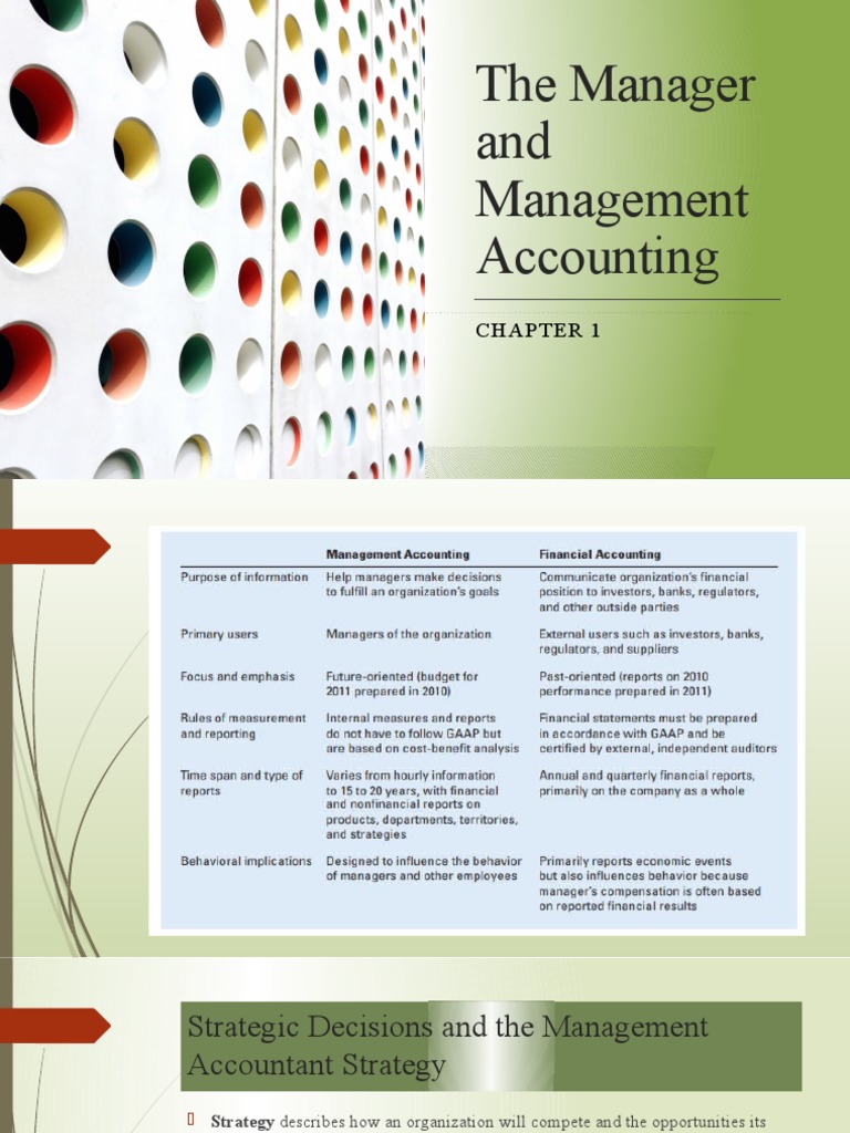 The Manager and Management Accounting | PDF | Management Accounting ...