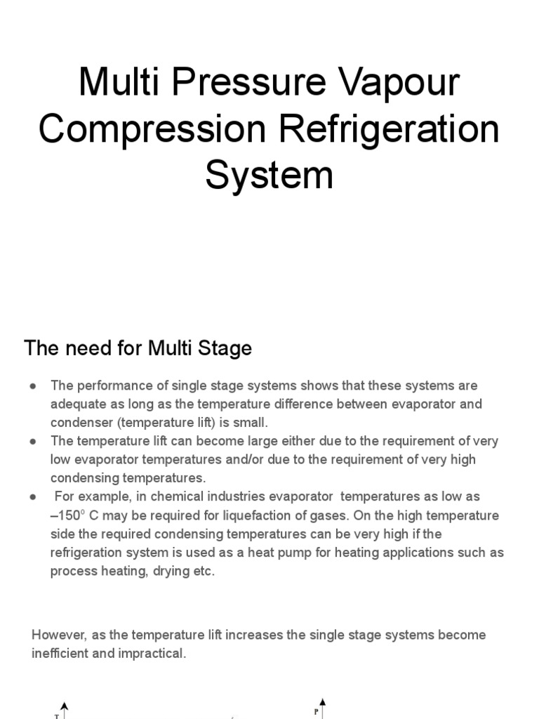 Multi Pressure Vapour Compression Refrigeration System | PDF ...