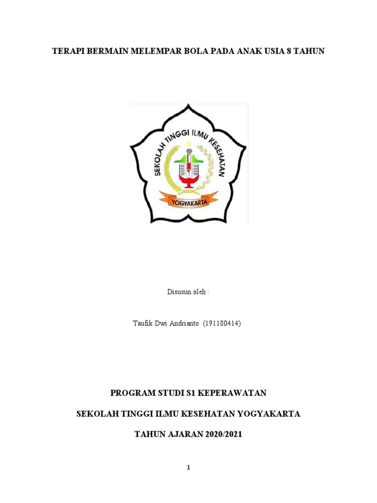 Terapi Bermain Melempar Bola Pada Anak Usia 8 Tahun | PDF