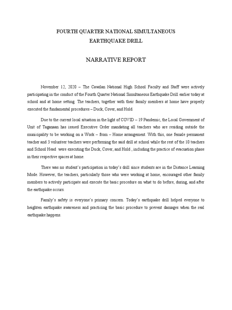 Narrative Report Edq4 | PDF