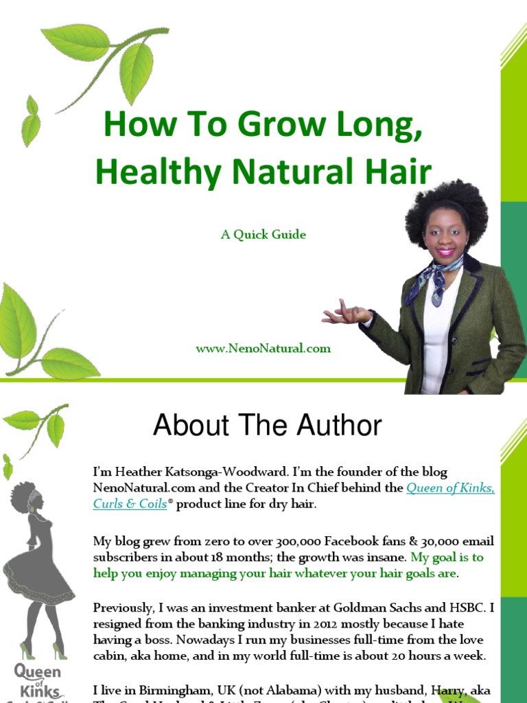 How To Grow Long, Healthy Natural Hair: A Quick Guide | PDF | Shampoo ...
